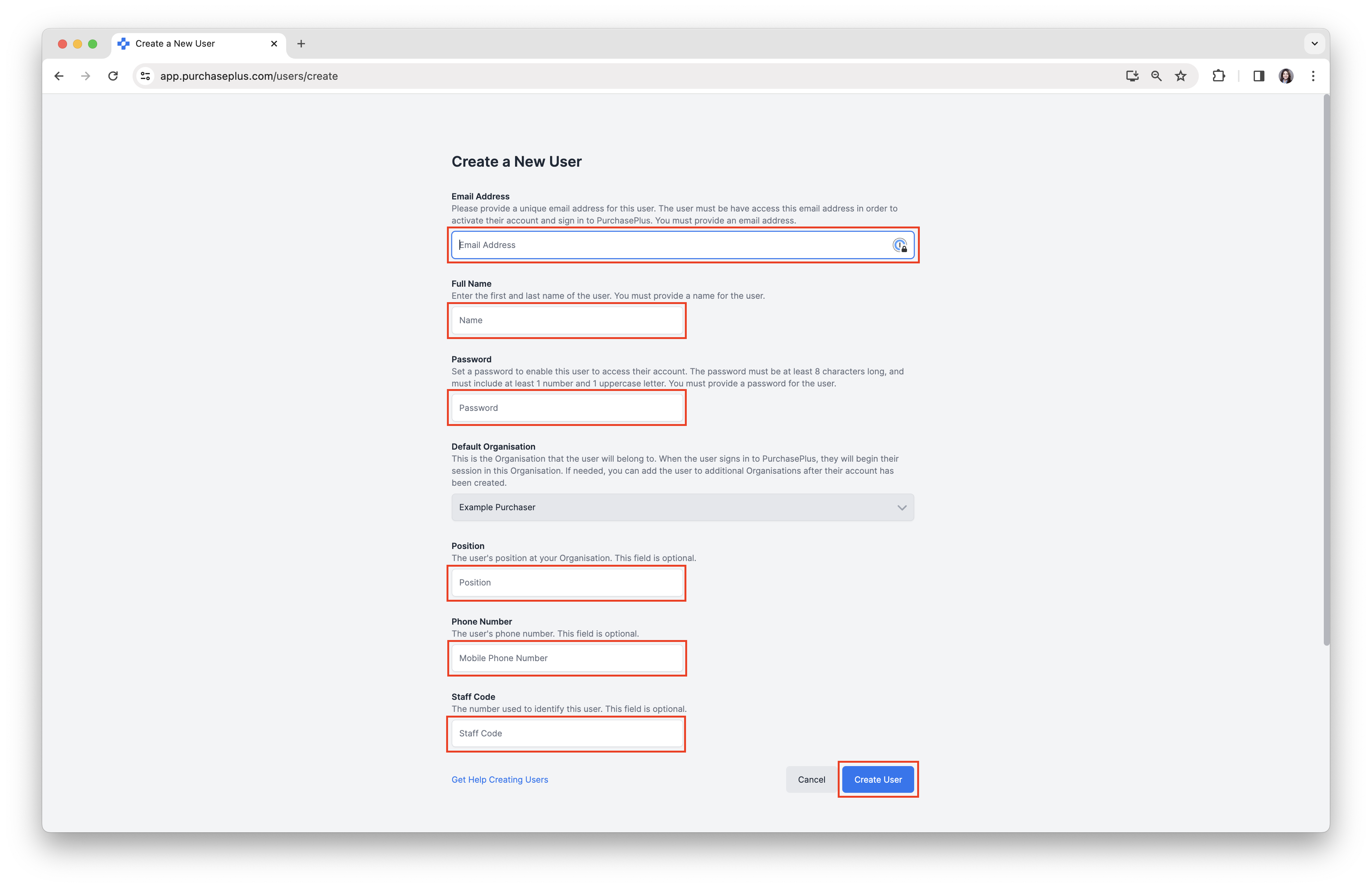 Creating and Managing Users